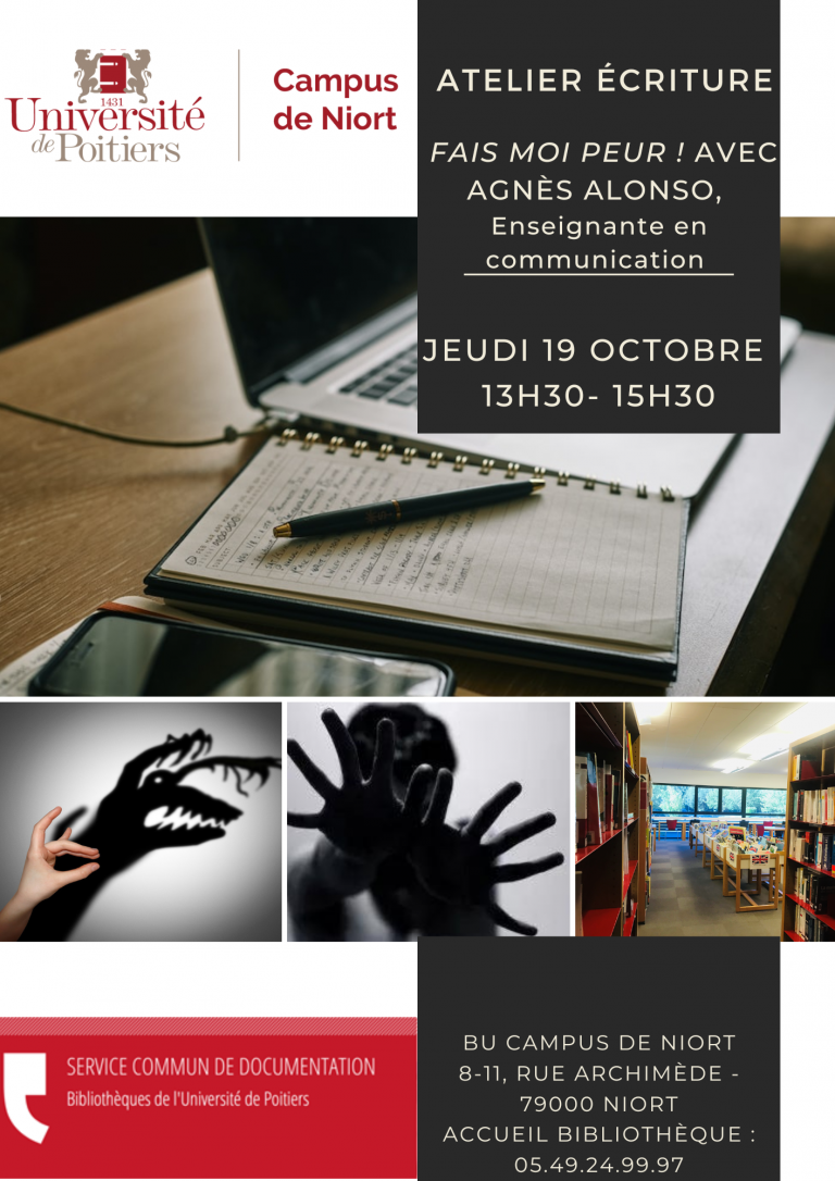 Atelier d’écriture : Fais moi peur ! Avec Agnès Alonso – Service Commun ...